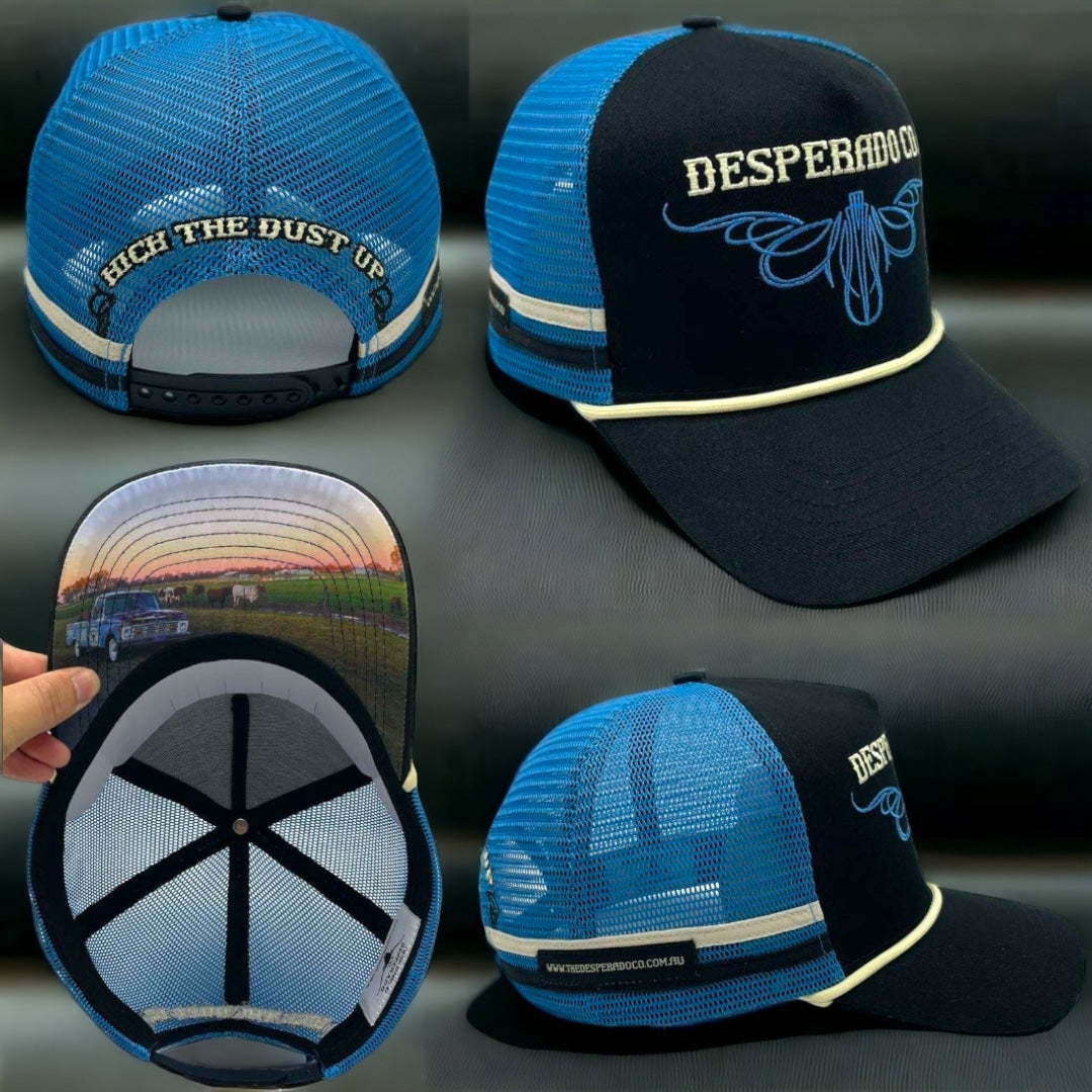 Desperado Trucker Cap Blue F100 Pinstripe – the Desperado co.