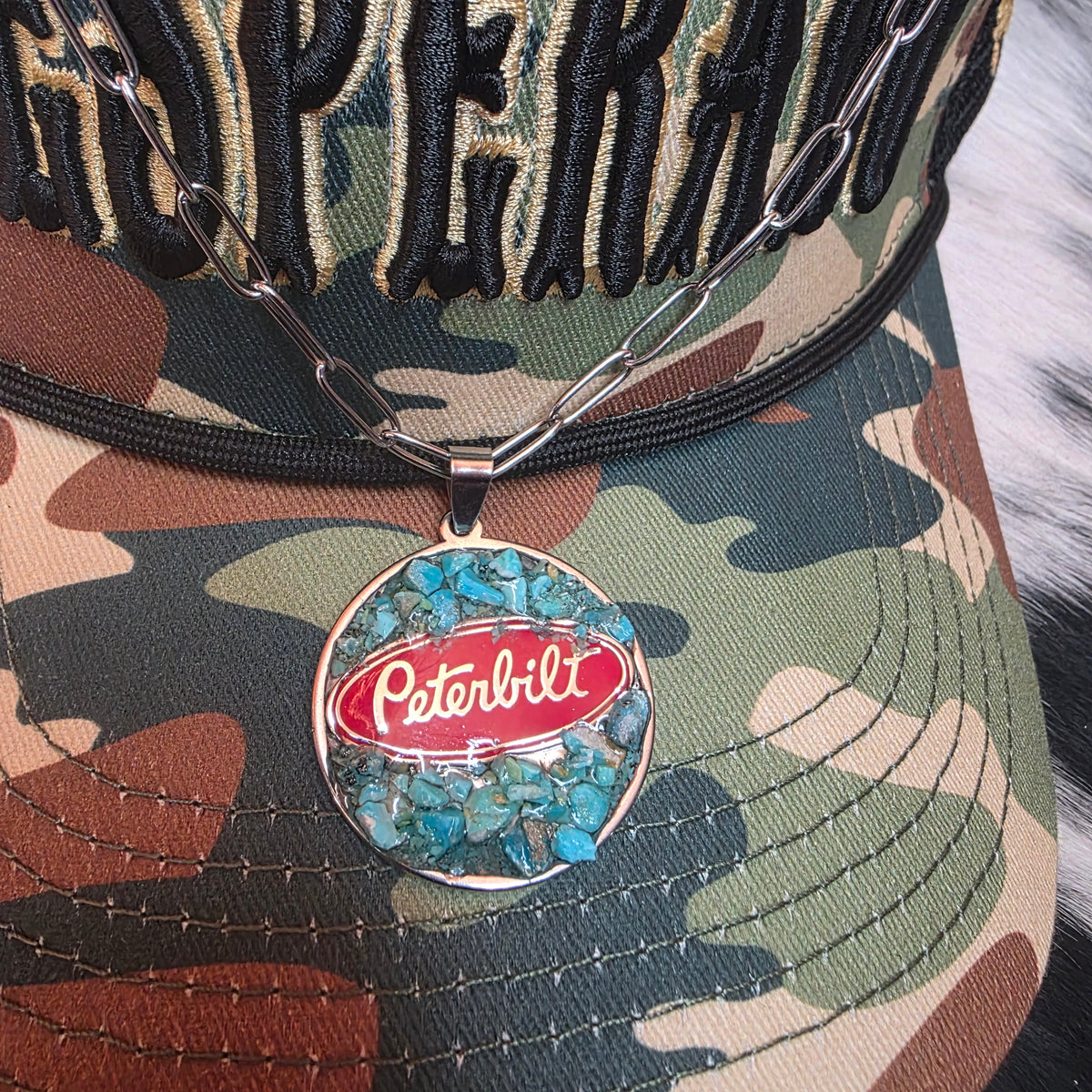 Genuine Turquoise Chip Peterbilt Necklace – the Desperado co.
