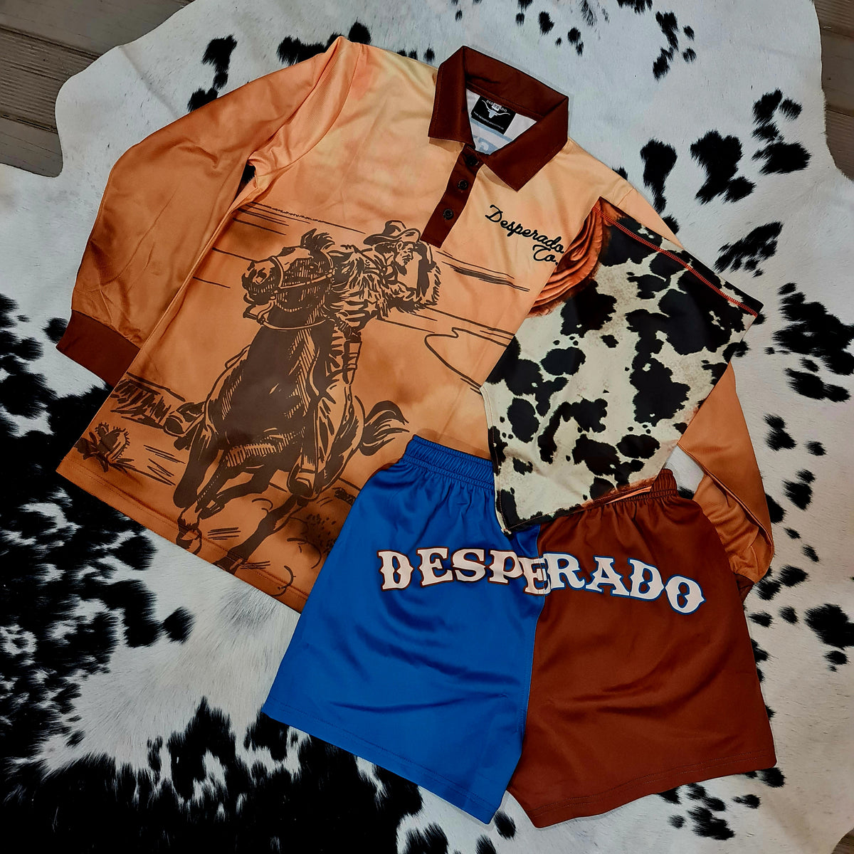 Kick The Dust Up Long Sleeve Polo Fishing Shirt – the Desperado co.